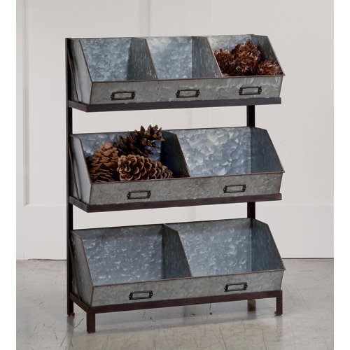 17 Stories Industrial Metal Bin Organizer/Display & Reviews | Wayfair