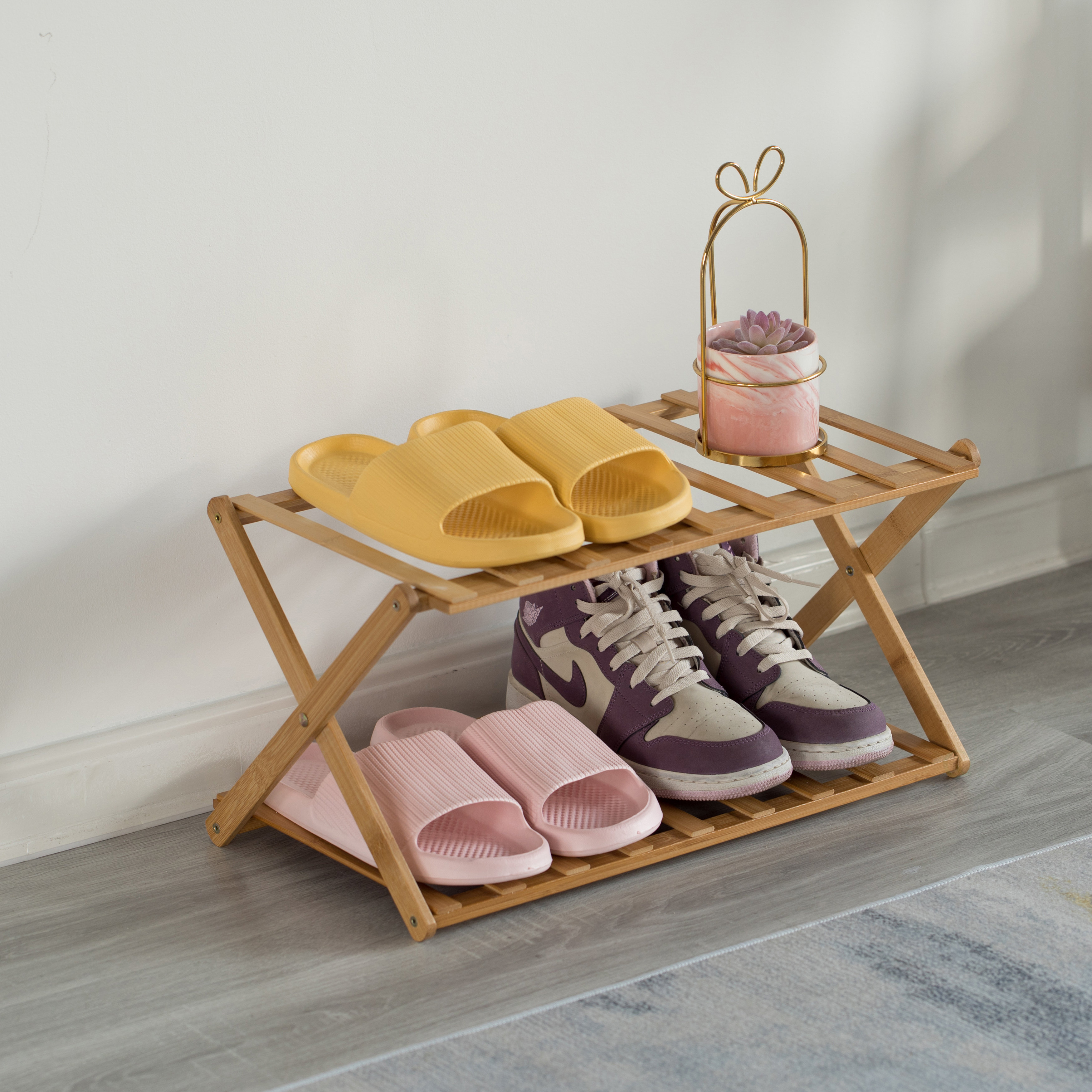 Rebrilliant 2 Pair Shoe Rack | Wayfair