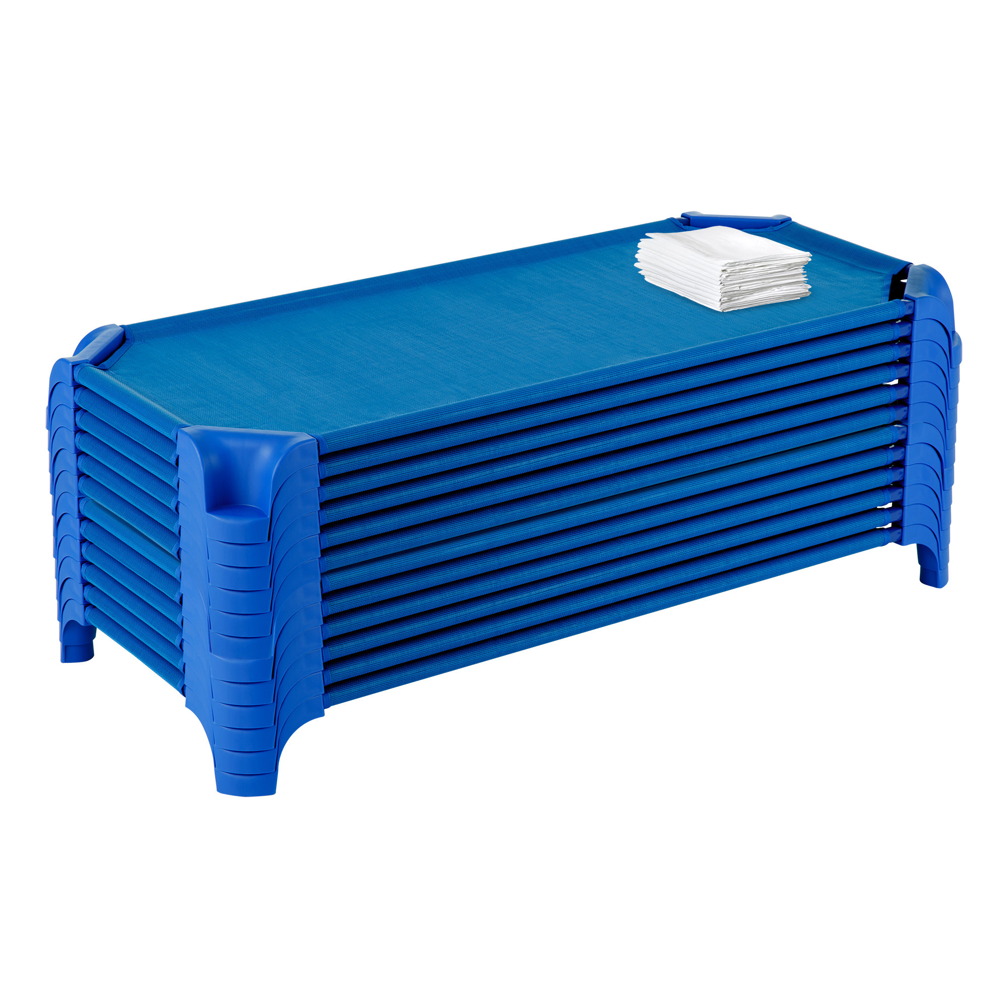 Sprogs Deluxe Heavy-Duty Childrens Standard 52"L Stackable Daycare Cot ...