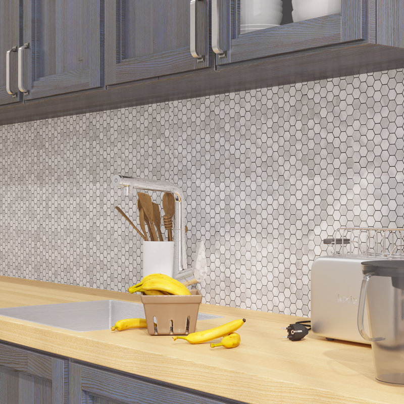 Avant Decor 10 x 10 Metal Peel & Stick Mosaic Tile | Wayfair