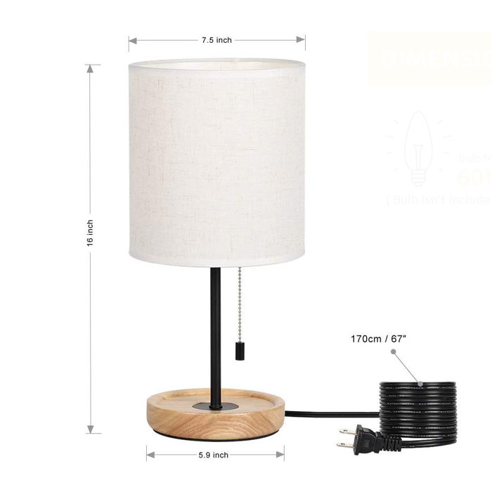 Ebern Designs Tavist Wood Desk Lamp | Wayfair