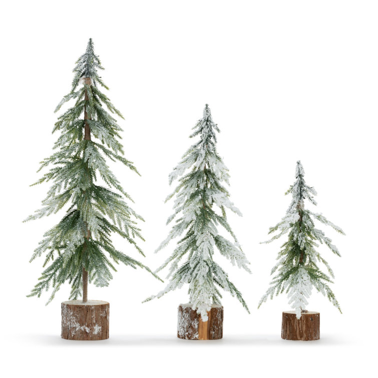 The Holiday Aisle® 3 Piece Frosted Trees Set | Wayfair