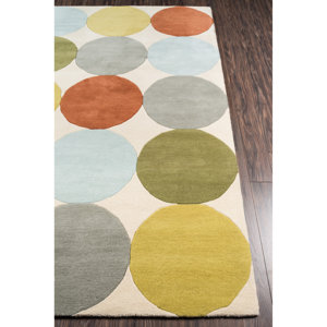 Glory Handmade Wool Green/Gray/Orange Rug & Reviews | AllModern