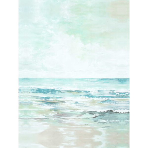 Highland Dunes Abstract Light Beach Scene - Wrapped Canvas Painting ...