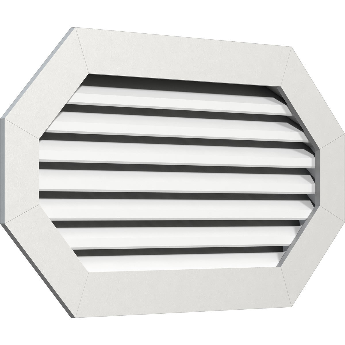 PCI Enterprises PVC Horizontal Elongated Octagon Gable Vent with Flat ...