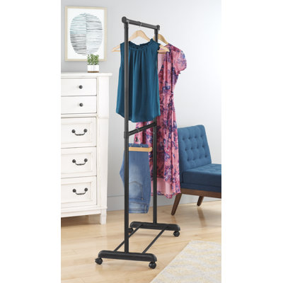 Rebrilliant Mcmeans 36.5'' Rolling Clothes Rack & Reviews | Wayfair