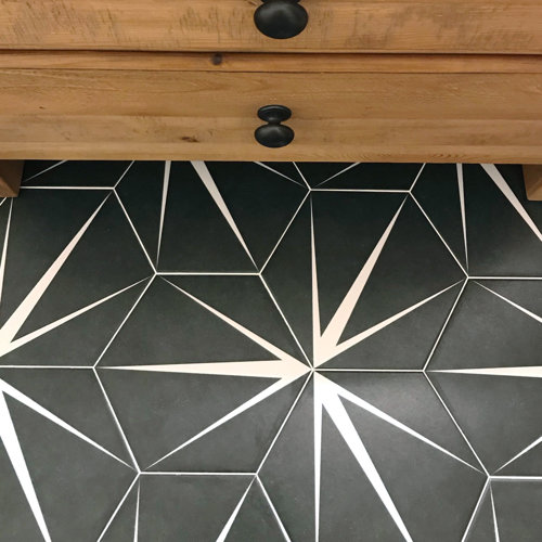 Merola Tile Trident 9" W x 10" L Porcelain Patterned Wall & Floor Tile ...