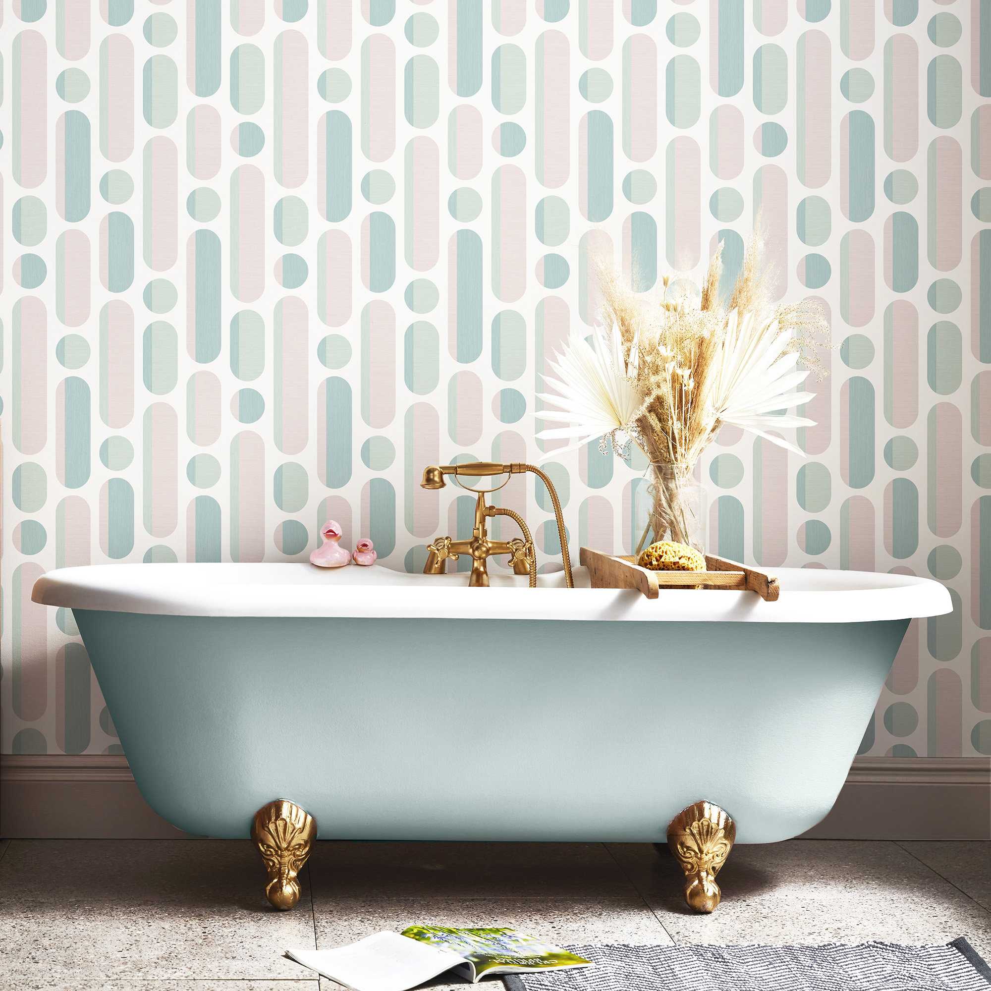 Brayden Studio® Ameja Geometric Wallpaper | Wayfair