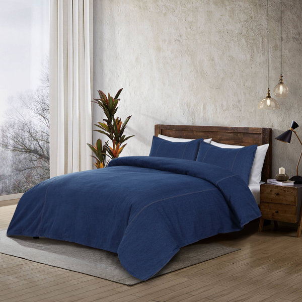 Breakwater Bay Karin American Denim 100% Cotton Pure Denim Duvet Cover ...