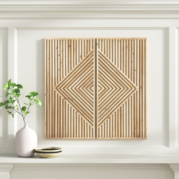 Joss & Main Solid Wood Abstract And Geometric Wall Decor & Reviews ...