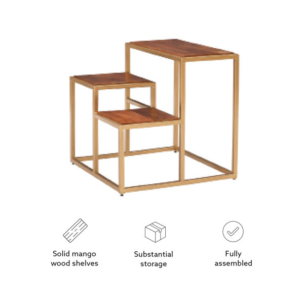 Joss & Main Gwenelle Multi-Tiered Mango Wood Plant Stand | Wayfair