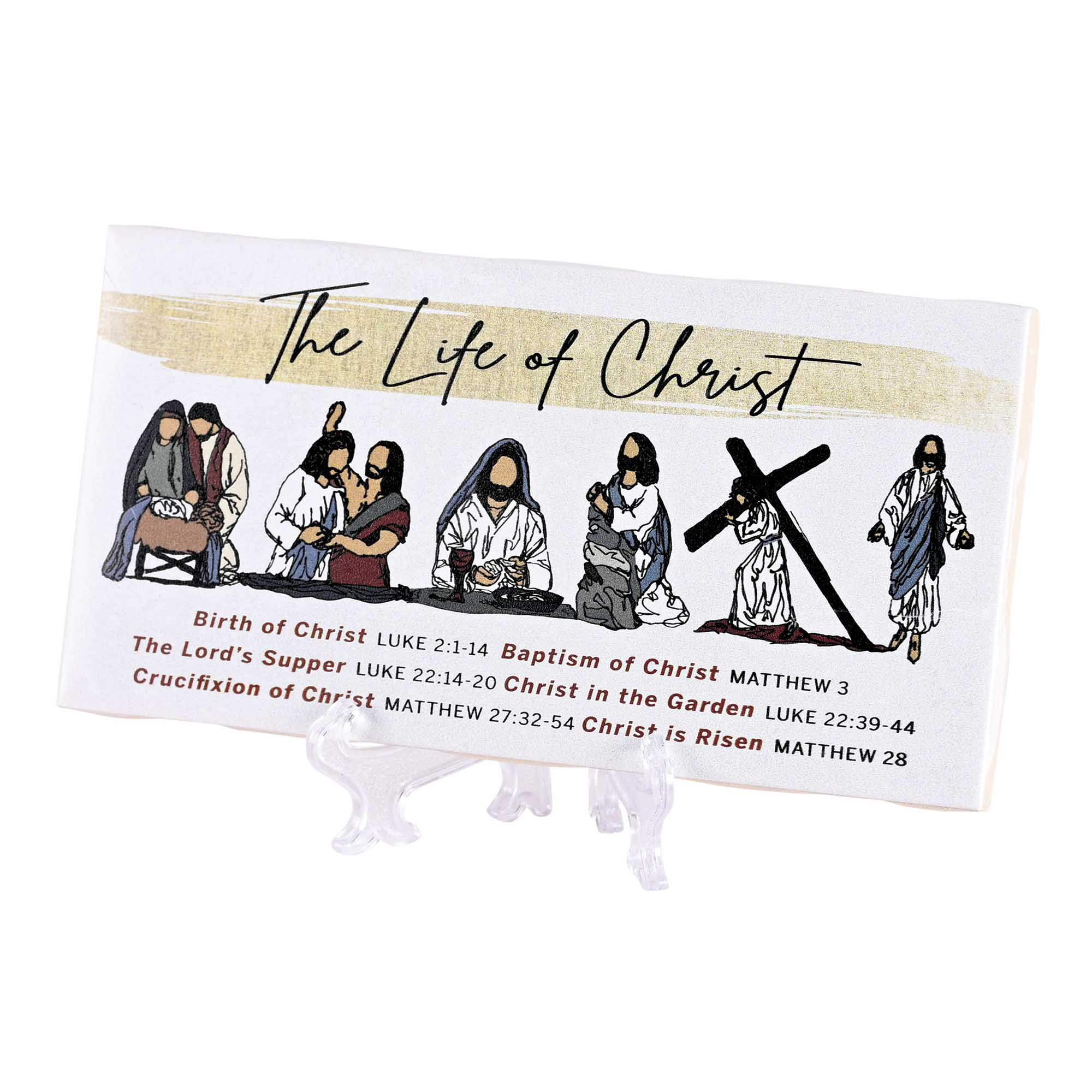 Trinx Graesyn Tabletop Tile the Life of Christ Decorative Plaque | Wayfair