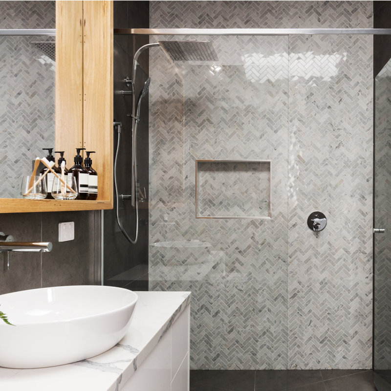 Speed tiles Oahu 11" x 12" Natural Stone Peel & Stick Mosaic Tile ...