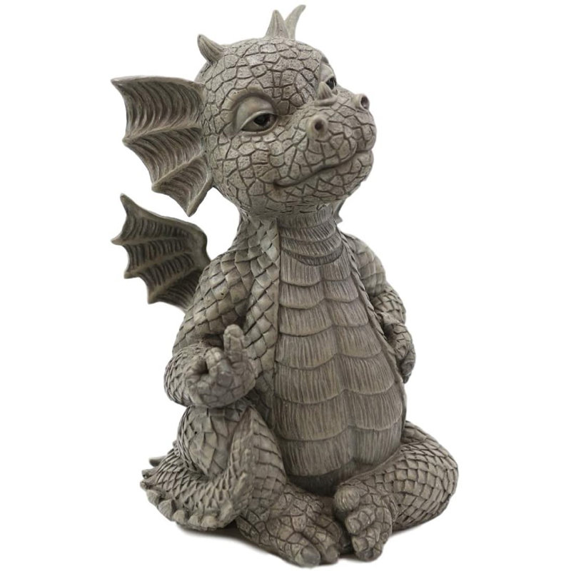 Trinx The Bird Rude Baby Dragon Sitting Statue | Wayfair
