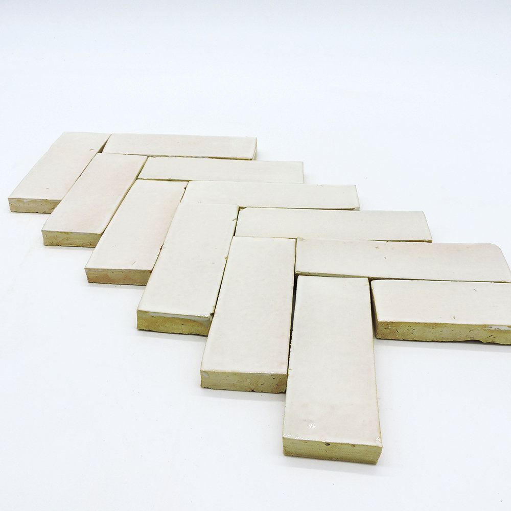 Moroccan Craft Masters 6" x 2" Terra Cotta Herringbone Mosaic Wall & Floor Tile | Wayfair