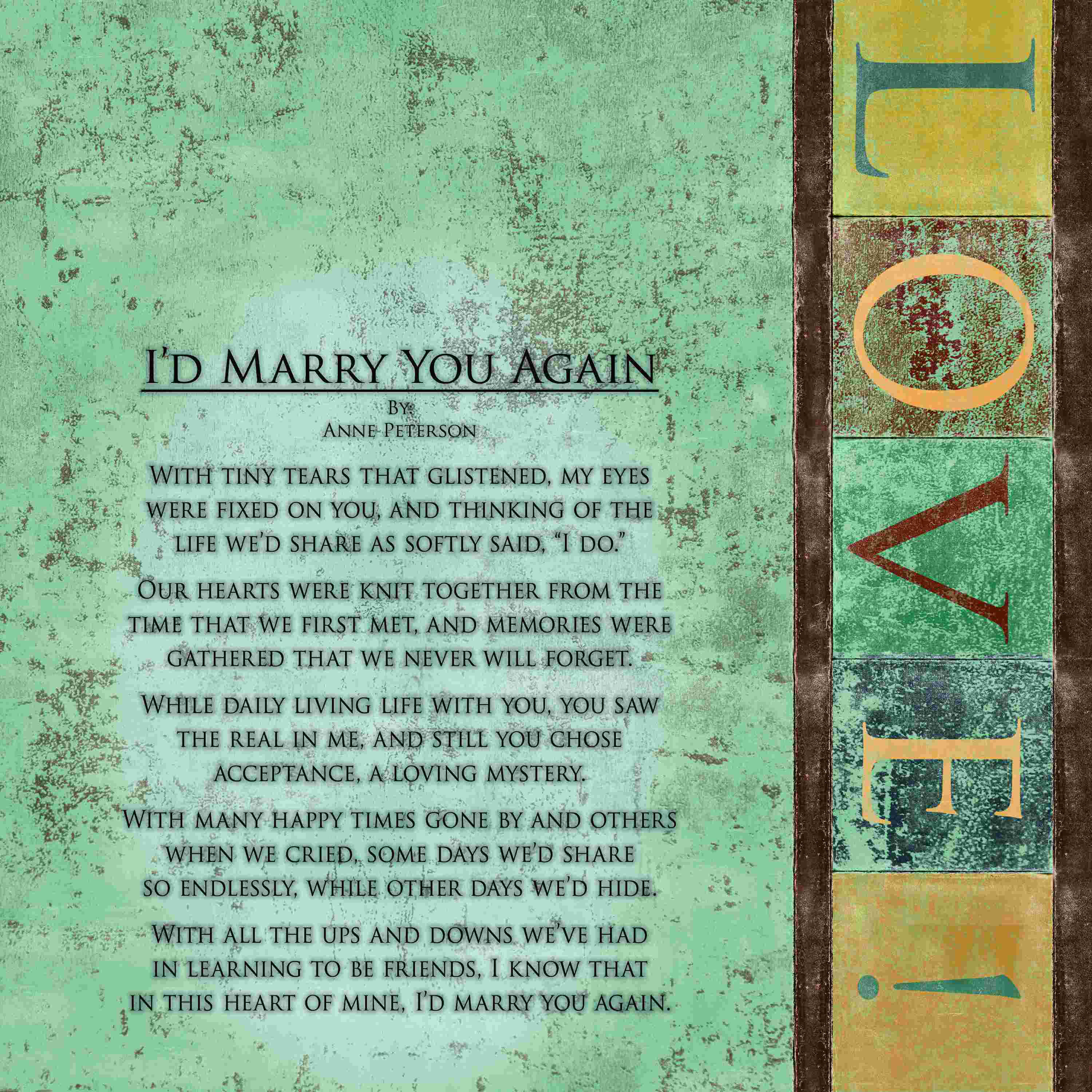Ebern Designs I'd Marry You Again Love Poem - Wrapped Canvas Print ...