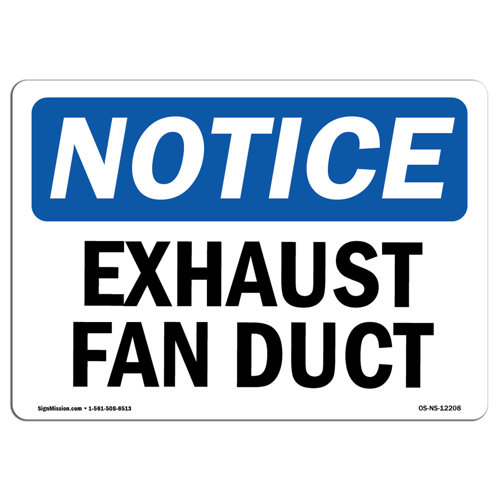 SignMission Exhaust Fan Duct Sign | Wayfair