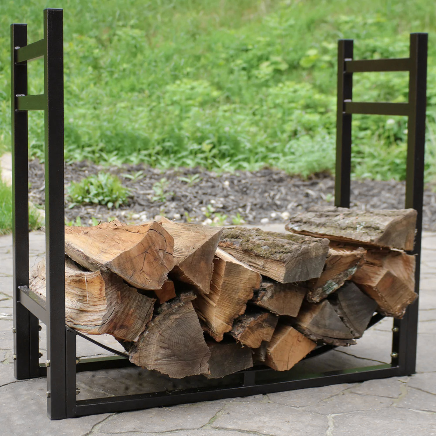 Outdoor Leisure Products 33'' W Metal Log Rack | Wayfair