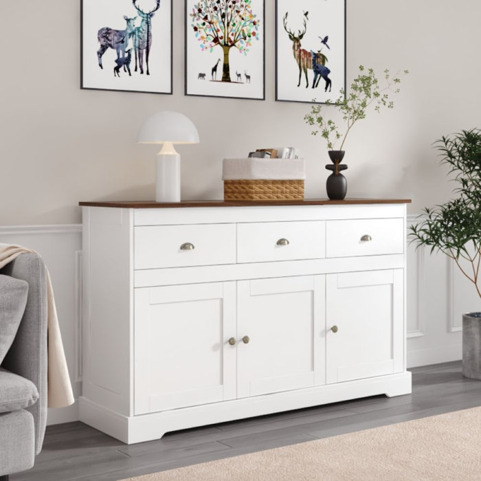 Ebern Designs Jenna 53.5" Wide 3 Drawer Sideboard & Reviews - Wayfair ...