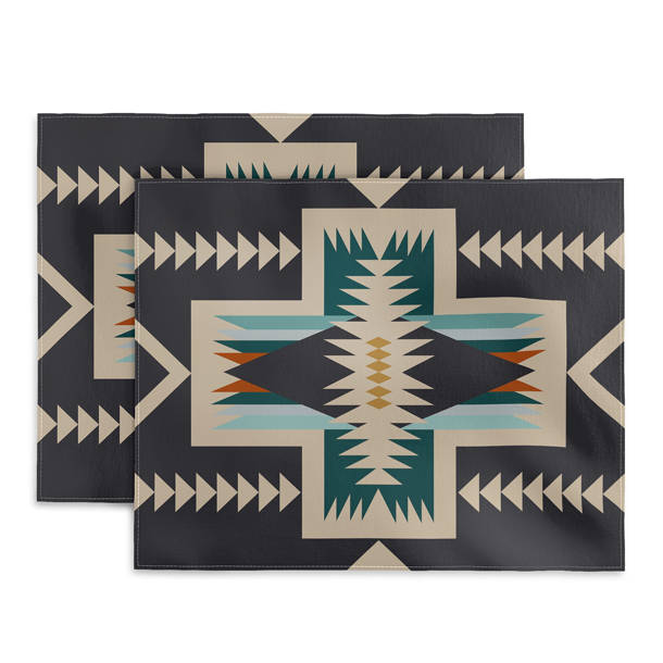 Union Rustic Gurrola Rectangle Geometric Recycled Teak Table Runner ...