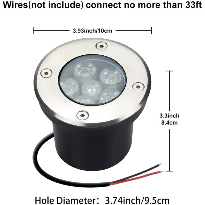 JESLED 6W Low Voltage Hardwired Inground Led Metal Well Light | Wayfair