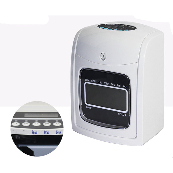 DOMINTY Employee Attendance Lcd Display Punch Time Clock | Wayfair