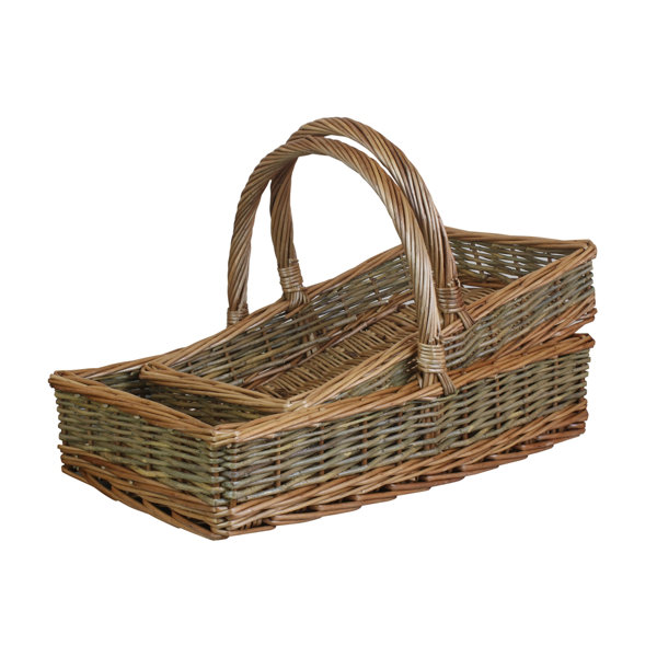 Brambly Cottage 2 Piece Flat Country Garden Wicker Basket Set | Wayfair ...