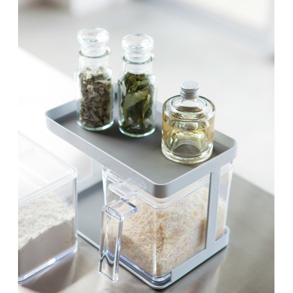 Yamazaki USA Tower Yamazaki Home Pantry Canisters With Rack, Kitchen ...