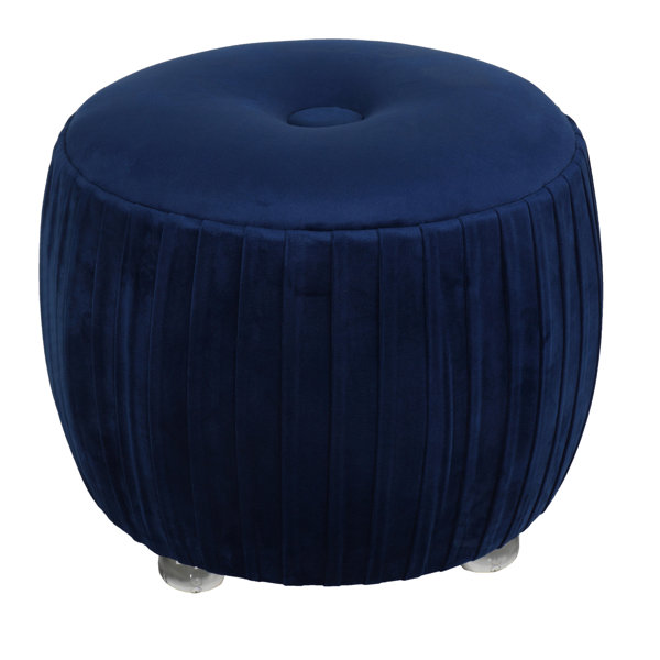 Navy-blue-round-ottoman | Wayfair