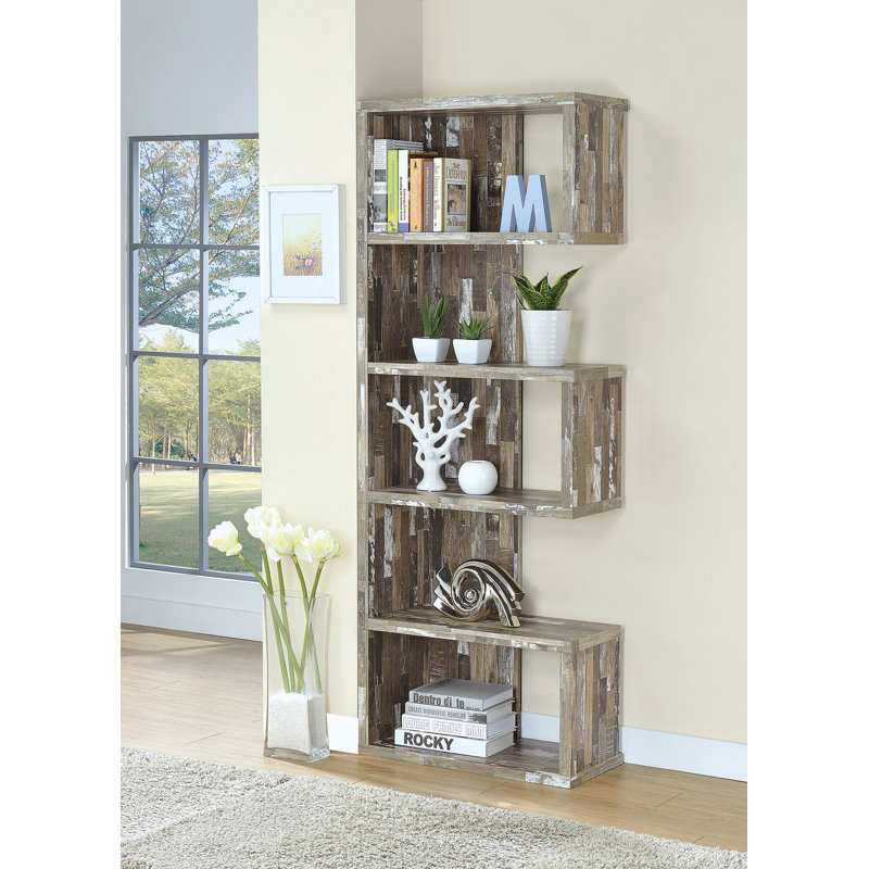 Wrought Studio Glascock Geometric Bookcase & Reviews | Wayfair