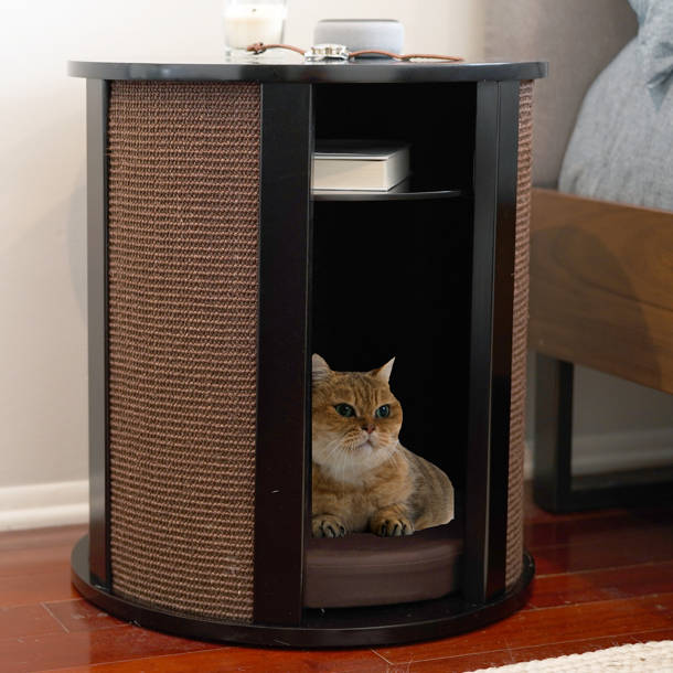 The Refined Feline 62" Metropolitan Cat Condo - Metal Frame Multi-Level ...