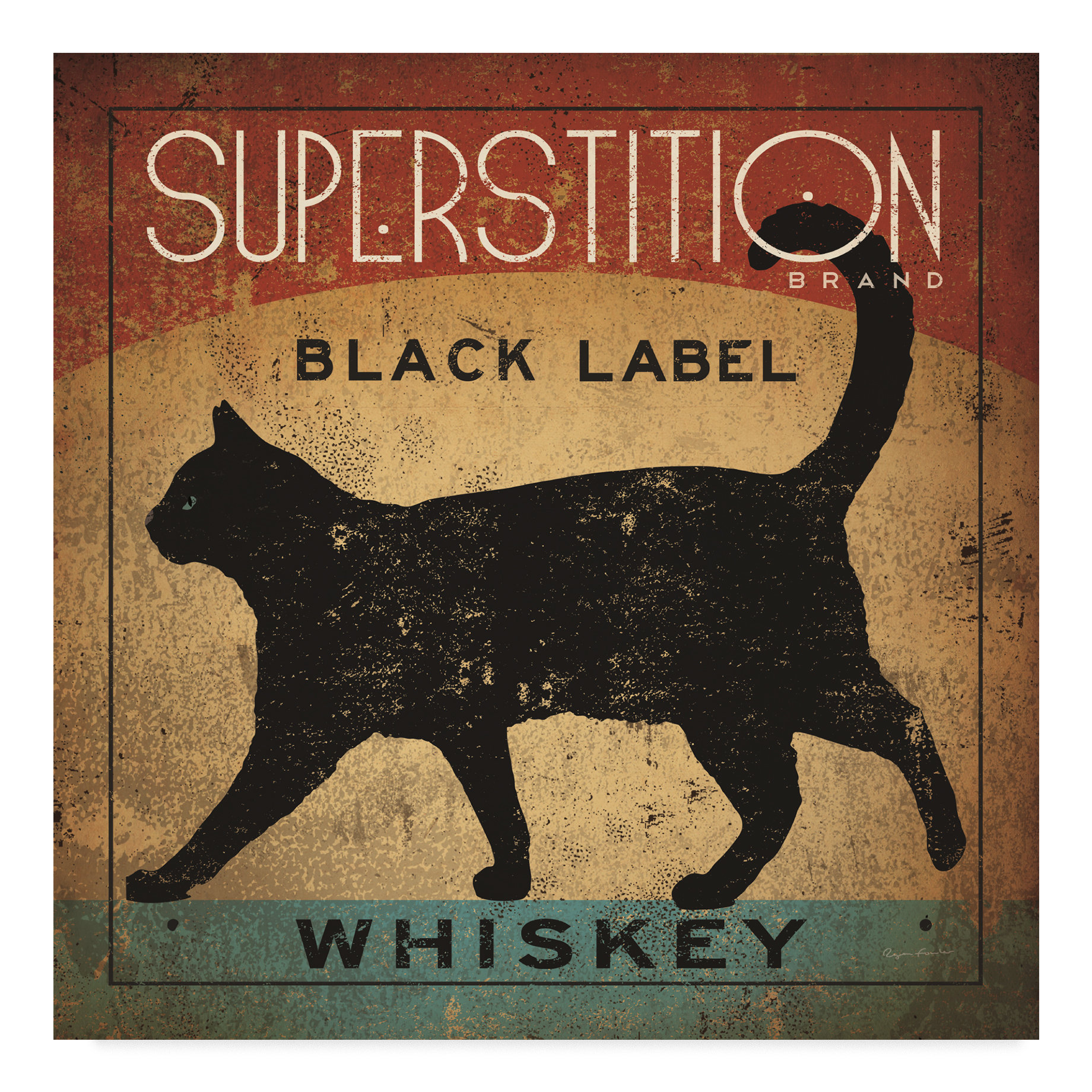 Winston Porter Superstition Black Label Whiskey Cat by Ryan Fowler ...