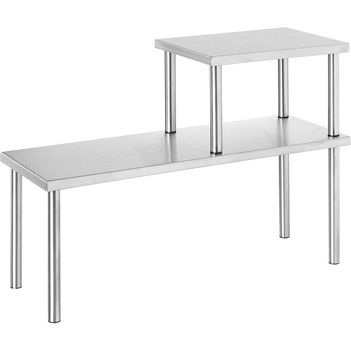 Orren Ellis Gaspard 2 Piece Stainless Steel Square Accent Storage Shelf ...