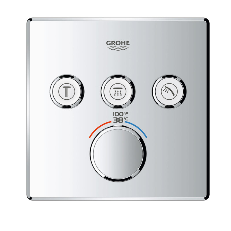 GROHE Grohtherm® SmartControl Triple Function Thermostatic Trim with ...