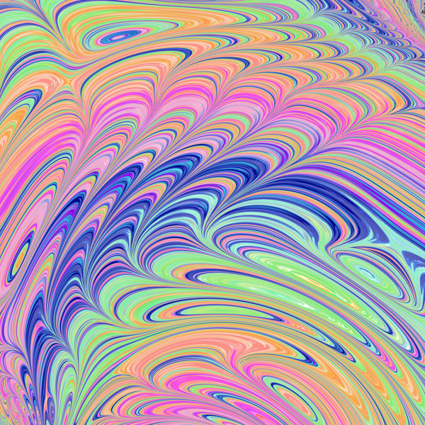 Orren Ellis Kaleiope Studio Trippy Swirly Rainbow - Wrapped Canvas ...