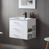 Wrought Studio Leota 24.25'' Wall Mounted Single Bathroom Vanity with ...