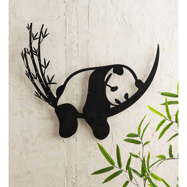 Wind & Weather Resting Panda and Bamboo Metal Wall Art & Reviews | Wayfair