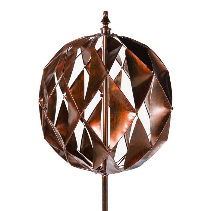 Plow & Hearth Harlequin Ball Garden Wind Spinner Rotator & Reviews ...