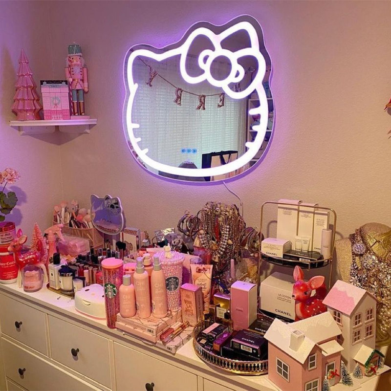 IMPRESSIONS VANITY · COMPANY Hello Kitty Wall Mirror with Wi-Fi, Smart ...