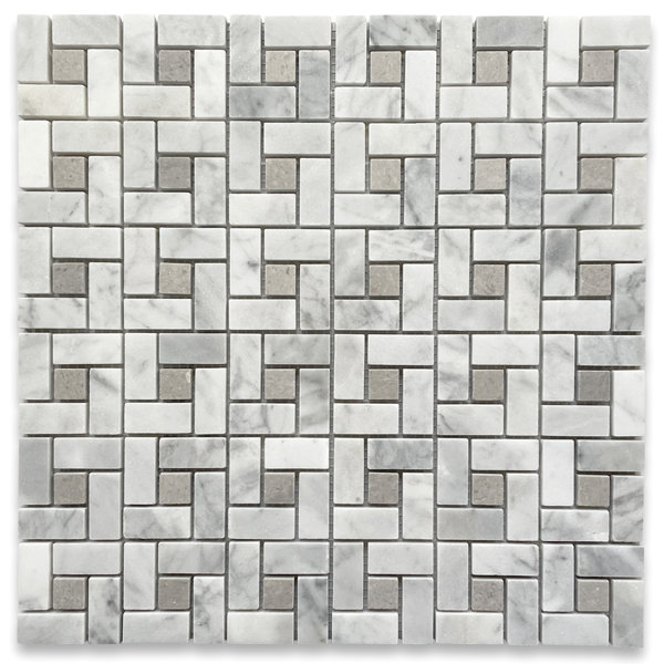 Marble Online 12" x 12" Marble Pinwheel Mosaic Wall & Floor Tile | Wayfair