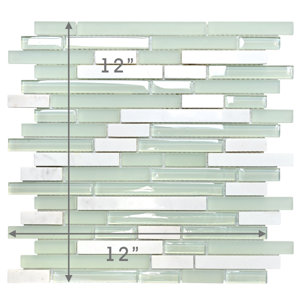 Mosaic Kitchen Linear Wall Tile | Wayfair