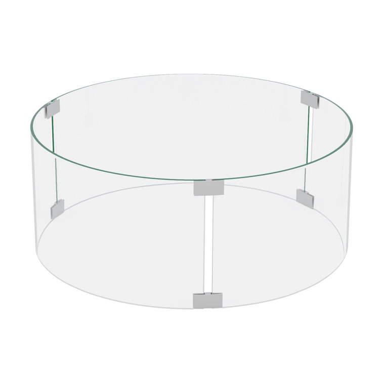 COSIEST Glass Round Fire Pit Flame Guard | Wayfair