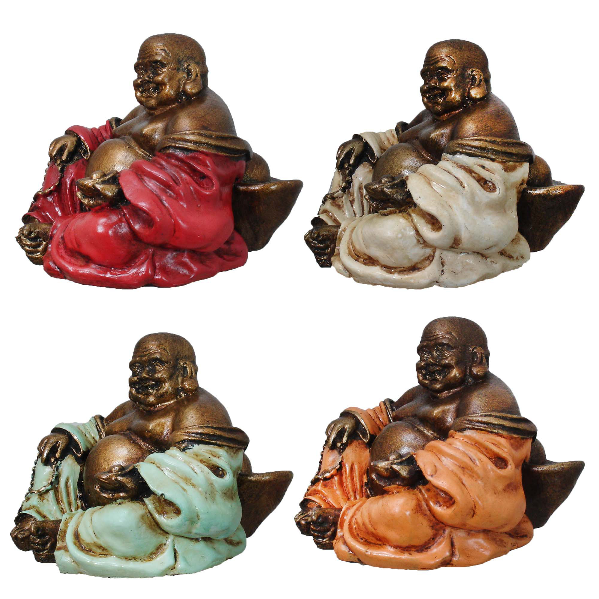World Menagerie 4 Piece Barview Relaxing Buddha Set | Wayfair