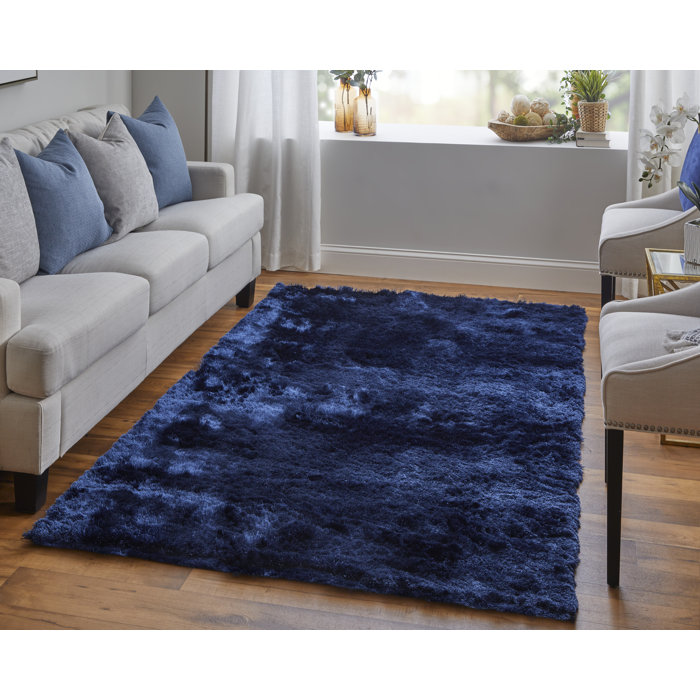 The Conestoga Trading Co. Handmade Tufted Dark Blue Area Rug & Reviews ...