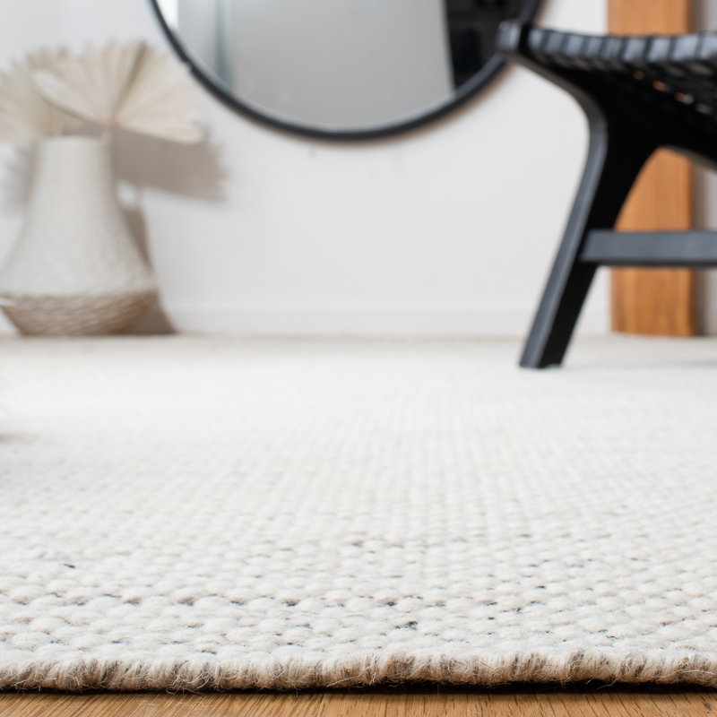 Ebern Designs Estien Flatweave Ivory Rug & Reviews | Wayfair