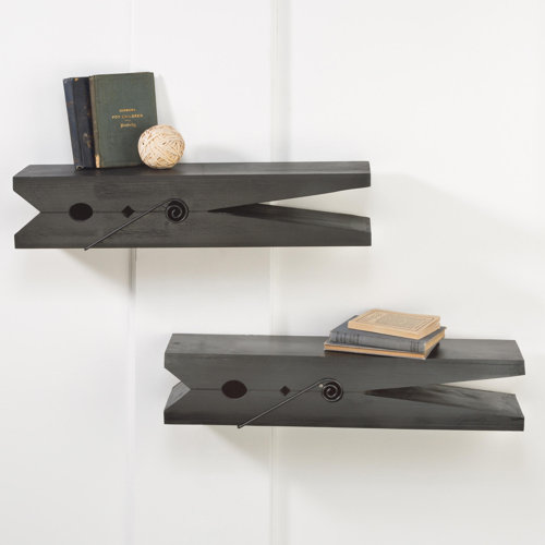 Gracie Oaks Divy Clothespin Shelf | Wayfair