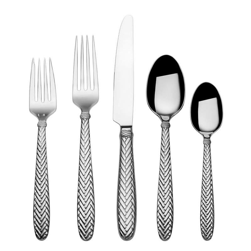 Wallace Reins 20-Piece 18/10 Stainless Steel Flatware Set, Service for ...