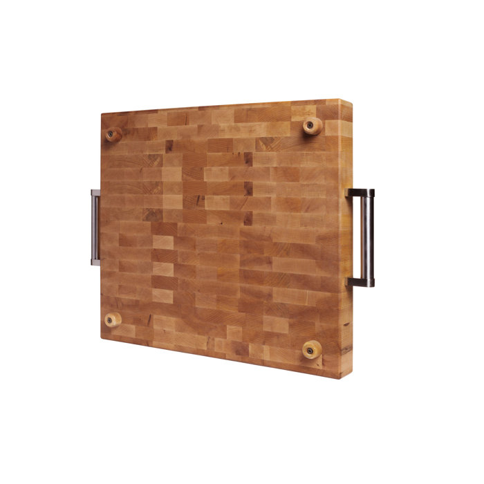Labell Canadian Maple Butcher Block Cutting Board with Juice Groove ...