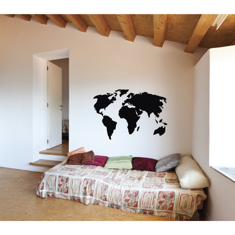The Decal Guru World Map Wall Decal & Reviews | Wayfair