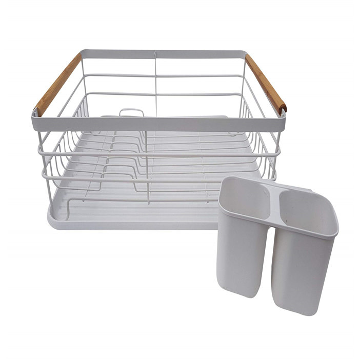 Draper Metal Dish Rack With Drip Tray, Dish Drainer And Removable ...